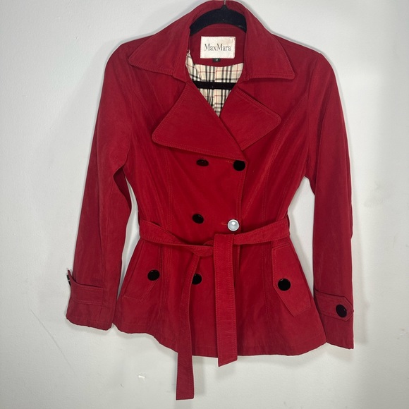 MaxMara | Jackets & Coats | Max Mara Red Coat | Poshmark
